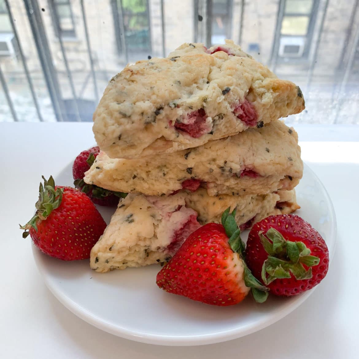 Strawberry Basil Scones - The Baker's Almanac