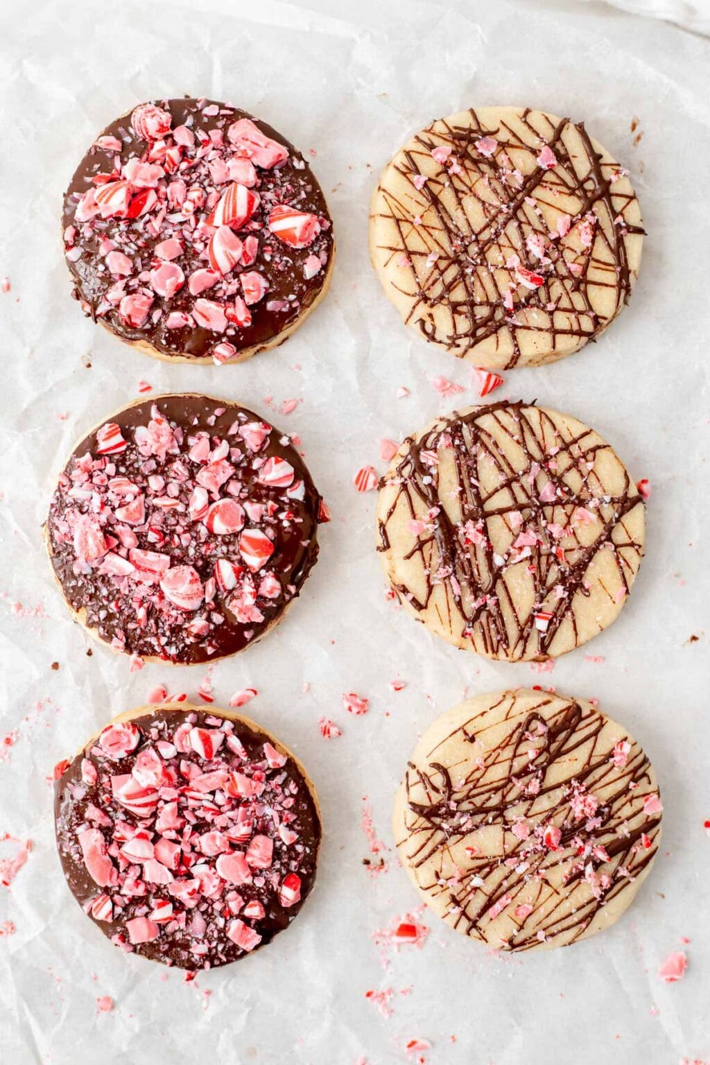 Chocolate Peppermint Shortbread Cookies - The Baker's Almanac
